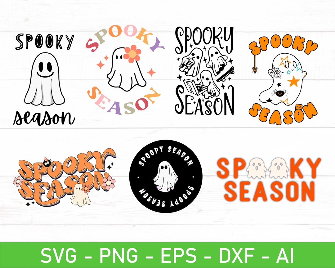 Spooky Season SVG Bundle, Eps, Dxf, Ai, Png, Files for Cricut - Etsy