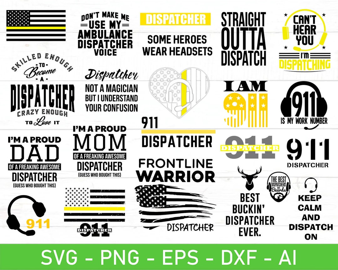 Thin Yellow Line Svg Bundle, Thin Yellow Line Flag Svg, Dispatcher Svg ...