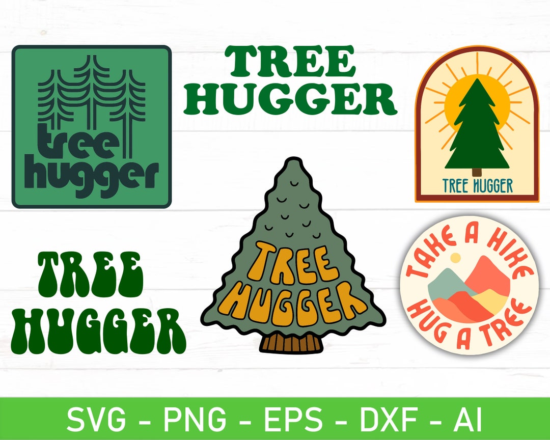 Tree Hugger Svg Png Bundle, Outdoor and Nature Svg, Forest Svg, Tree ...