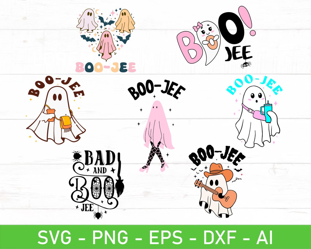 Boo Jee Svg, Boo Jee Ghost, Boojee Ghost With Cup and Bag Svg - Etsy