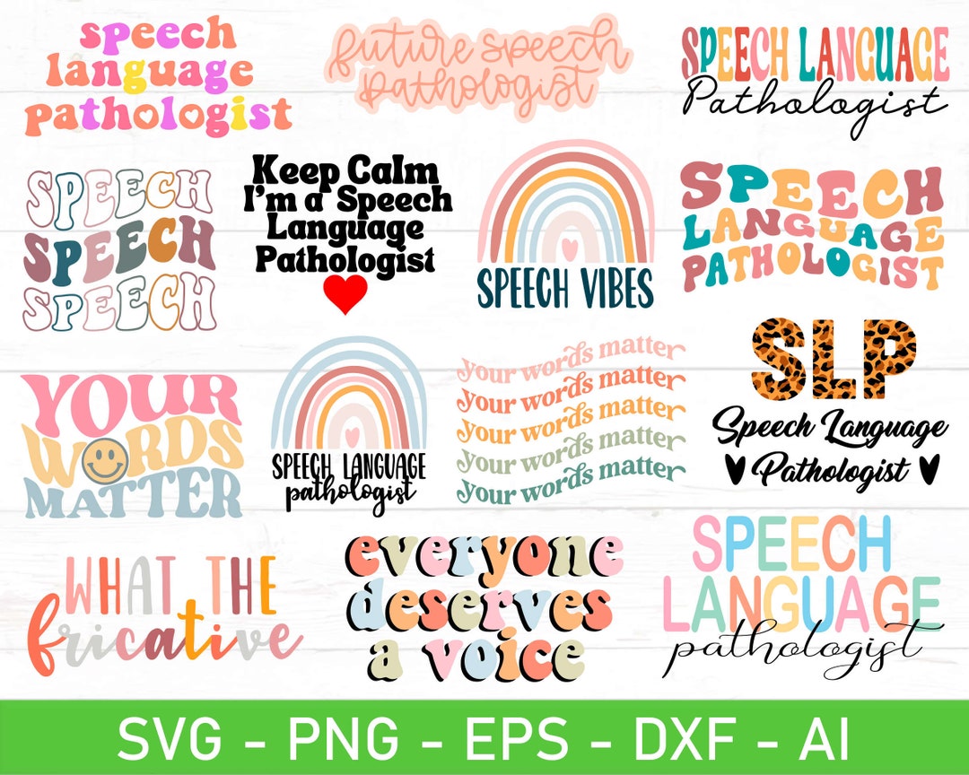 Speech Language Pathologist Svg Speech Therapy Svg SLP Svg - Etsy
