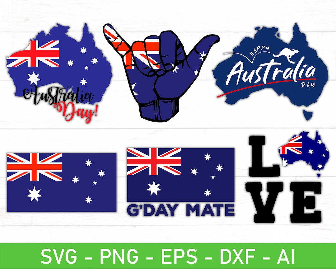 Happy Australia Day Svg Bundle, Australia Flag Svg, Australia Love Svg ...
