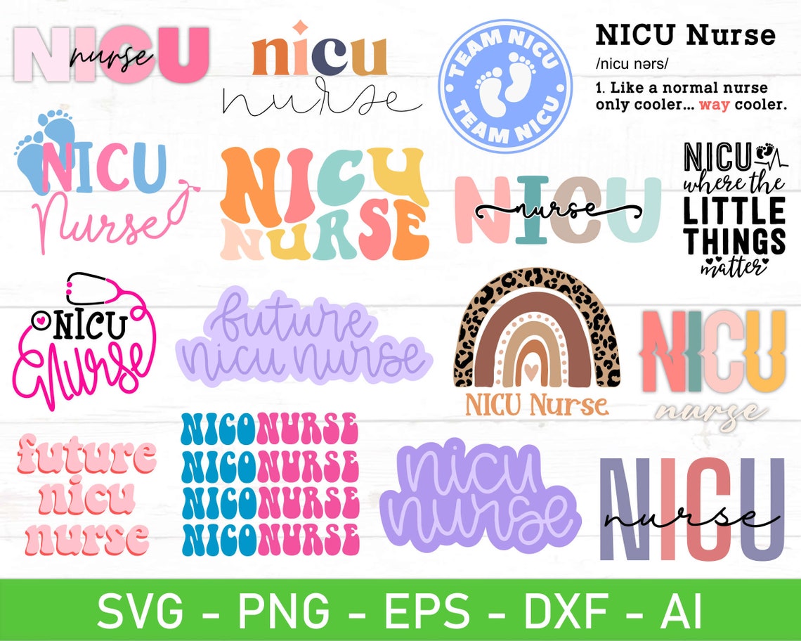 NICU Nurse Svg, Neonatal Intensive Care Unit Svg, Neonatal ICU Nurse ...