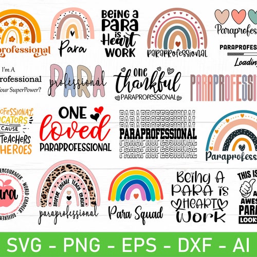Paraprofessional Svg Para Svg Eps Dxf Ai Png Files for - Etsy