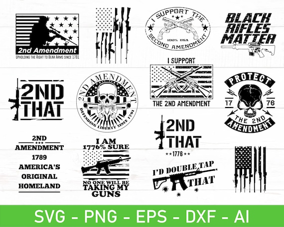 2nd Amendment Svg Bundle Second Amendment Svg Gun Rights - Etsy