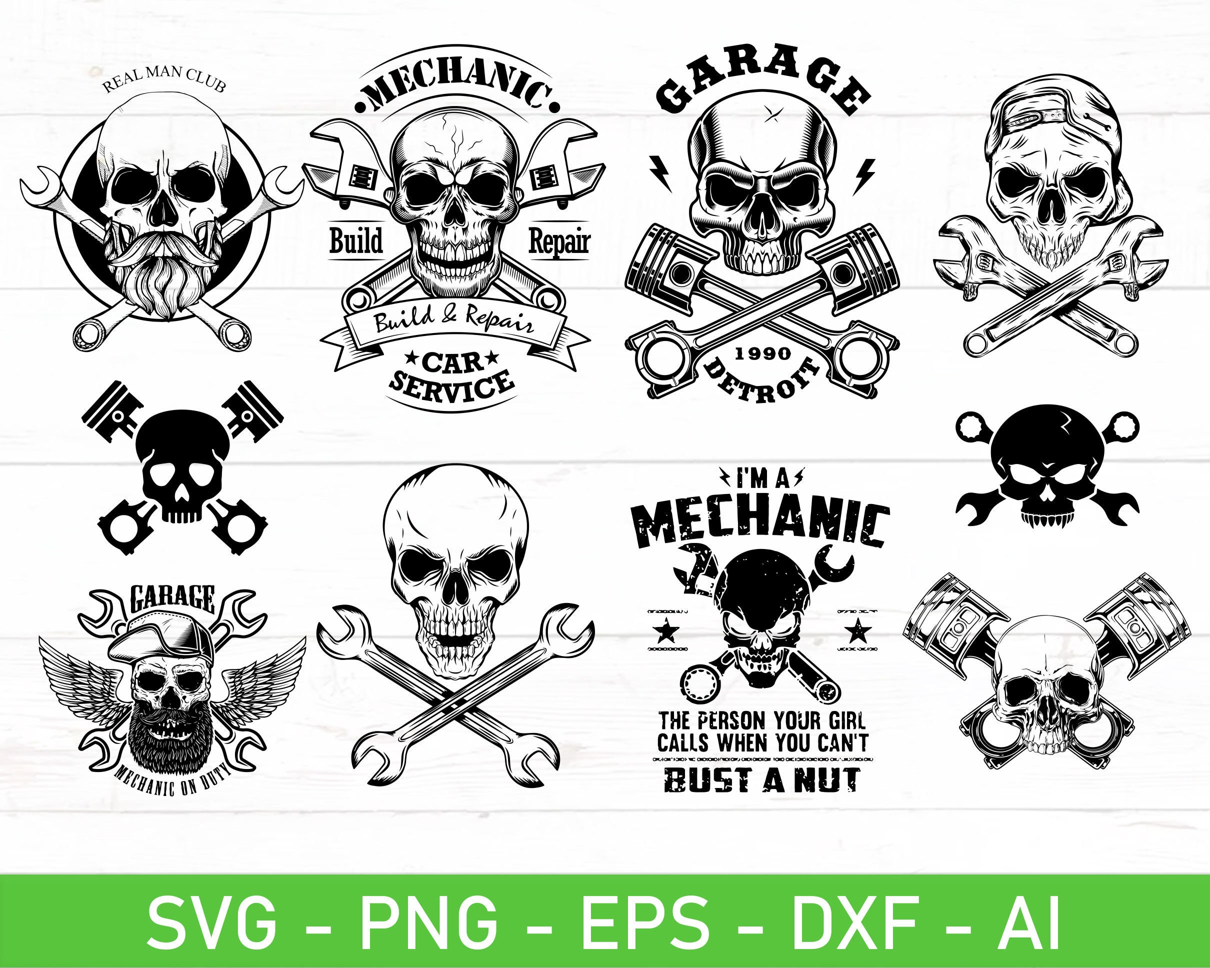 Skull Mechanic Svg US Mechanic Skull Svg Mechanic Skull Svg - Etsy Canada