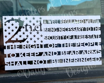 2nd Amendment Protect Yourself Window Bumper Car Decal Sticker - Etsy