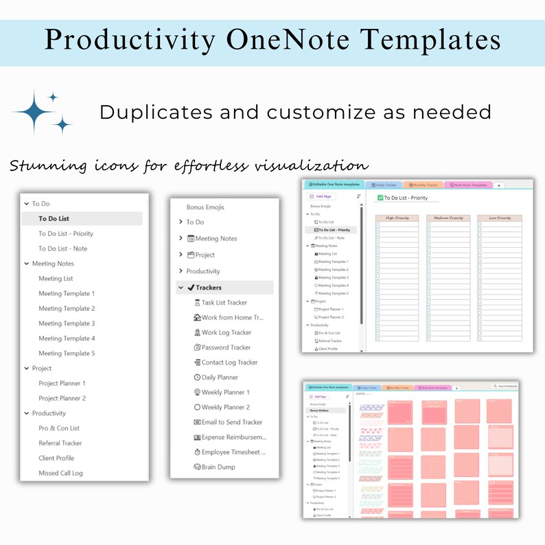 Onenote Template Work One Note Project Management Template ...
