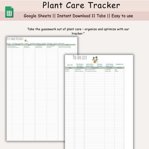 Garden Planner Google Sheet House Plant Tracker Herb Garden Planner ...