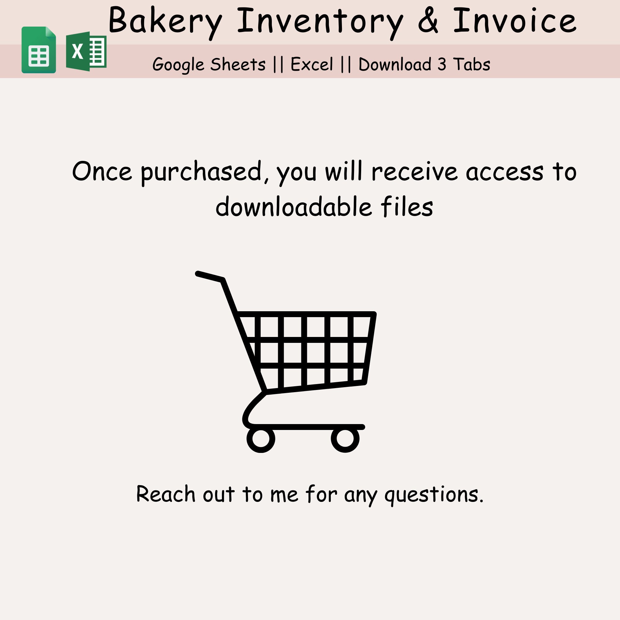 Plantilla de factura de panadería Excel Hojas de cálculo para negocios ...