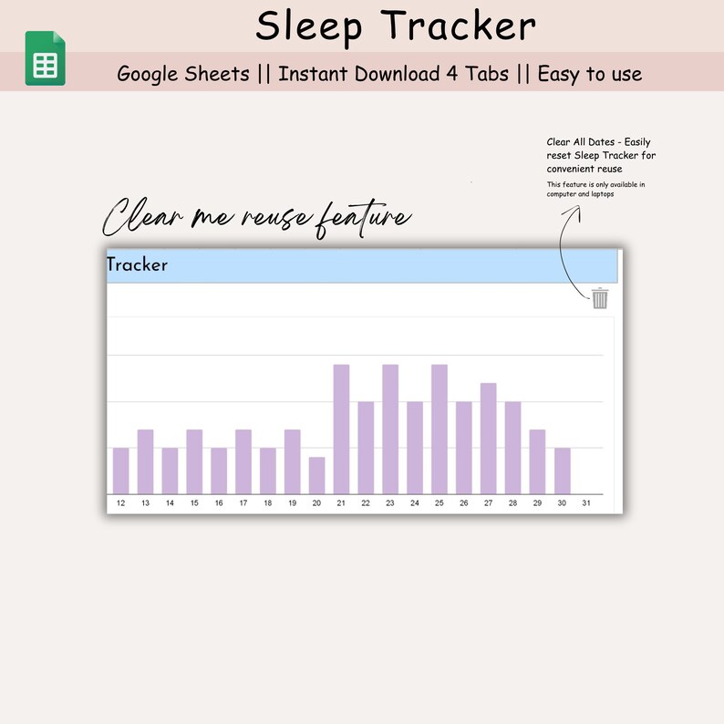 Sleep Tracker Spreadsheet Yearly Sleep Tracker Monthly Sleep Diary ...