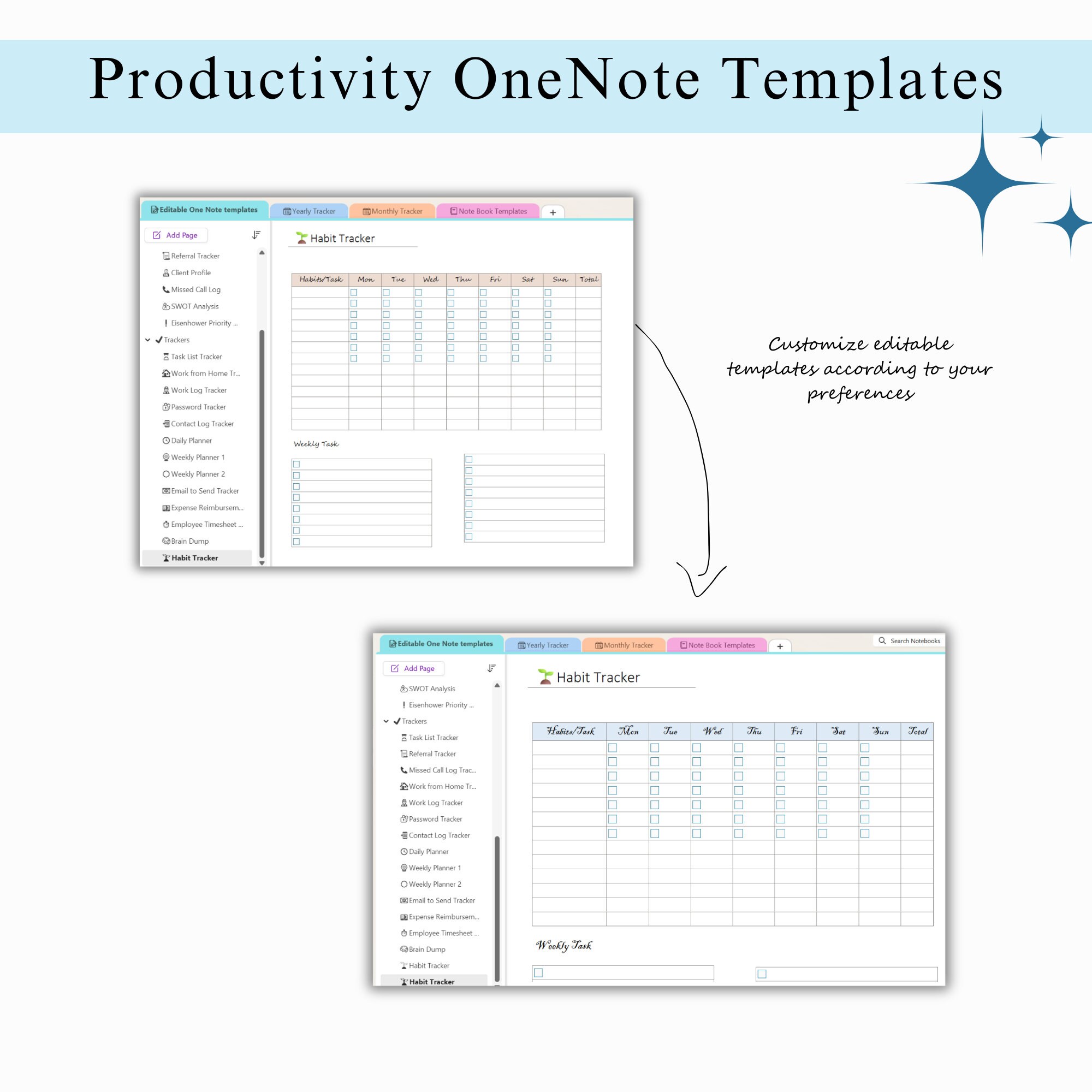 Onenote Template Work One Note Project Management Template ...