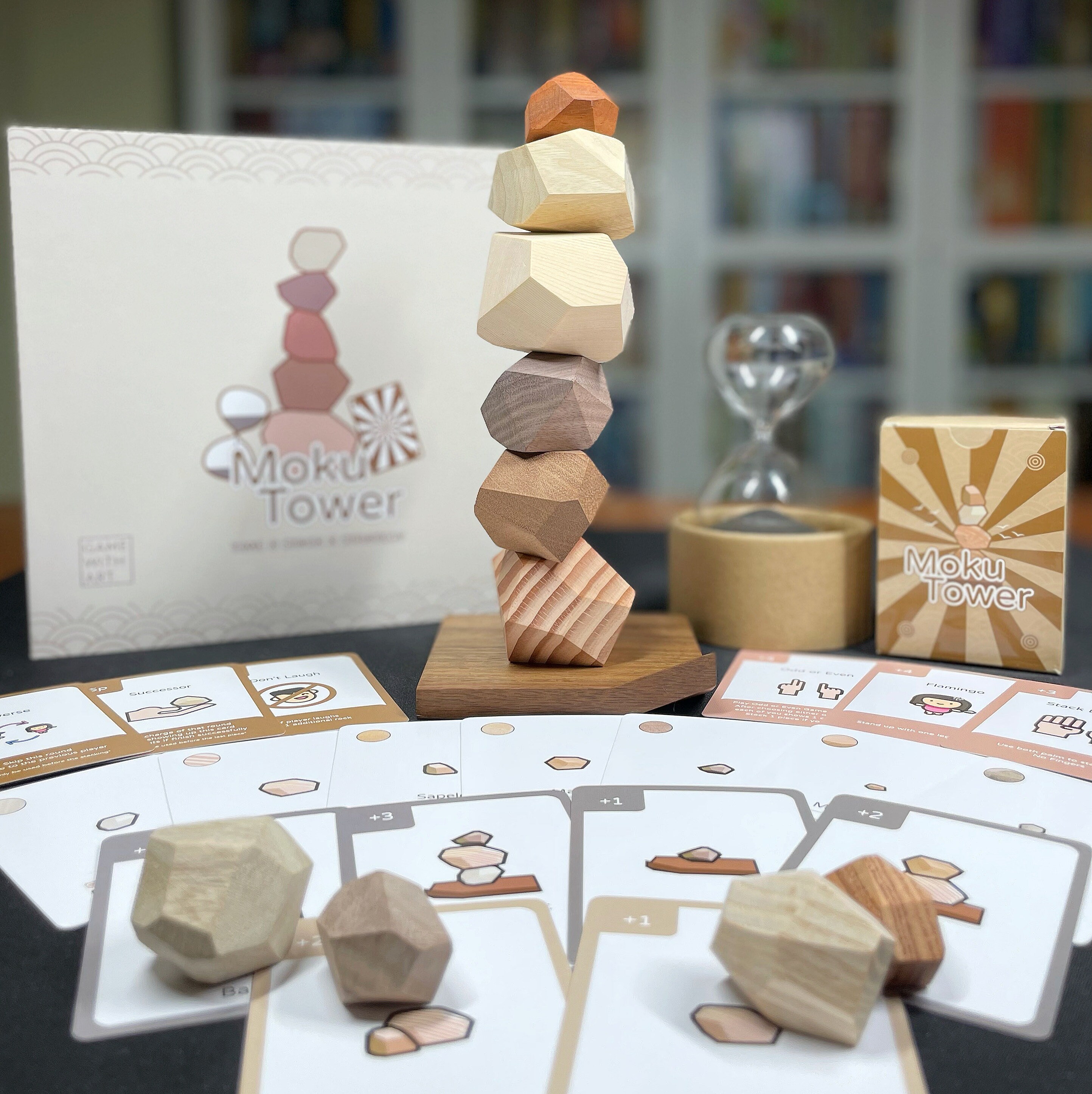 Moku Tower: Home Décor Tabletop Game, Natural Balancing Stones ...