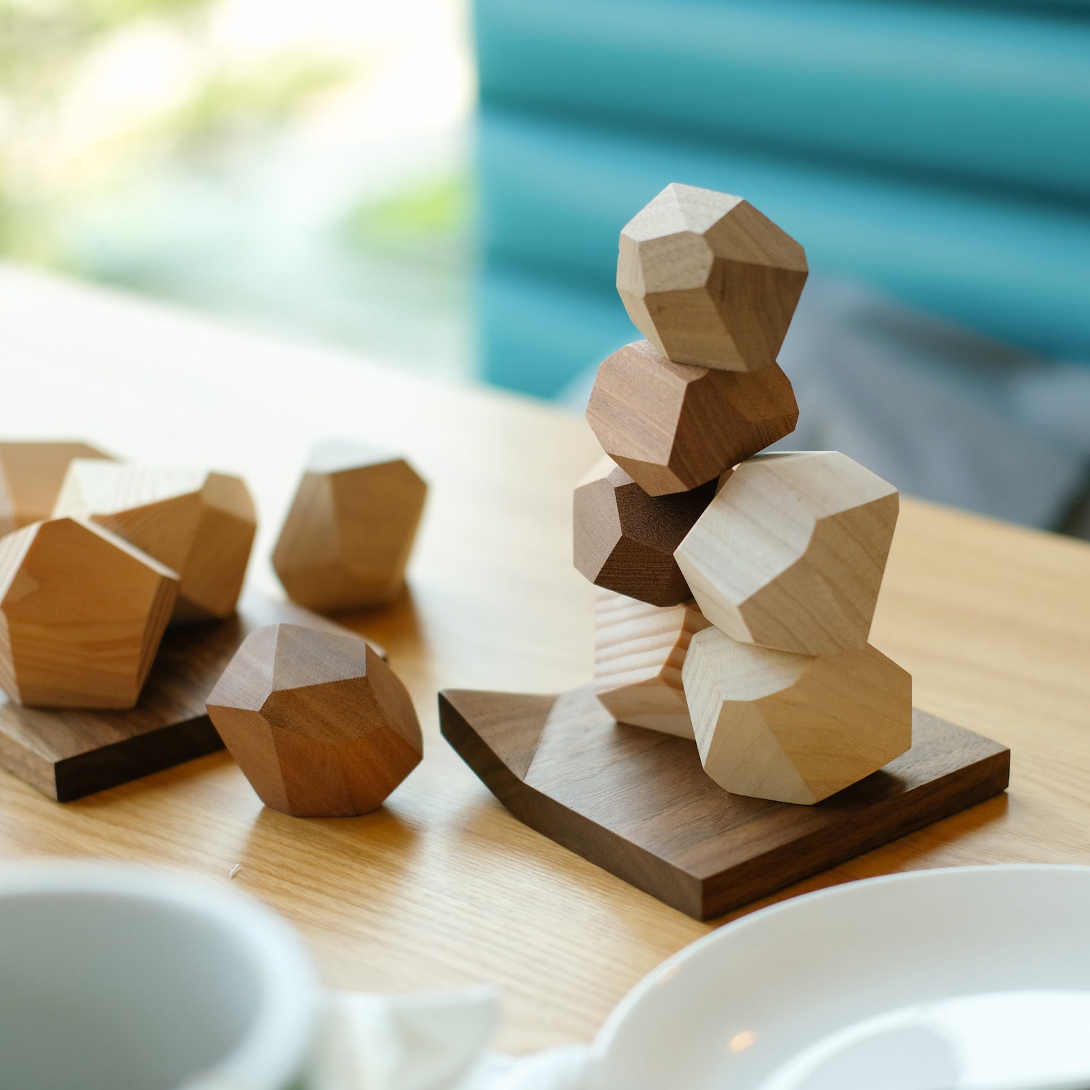 Woodas Deluxe: Natural Balancing Stones, Wood Rocks, Wood Stone, Pile ...