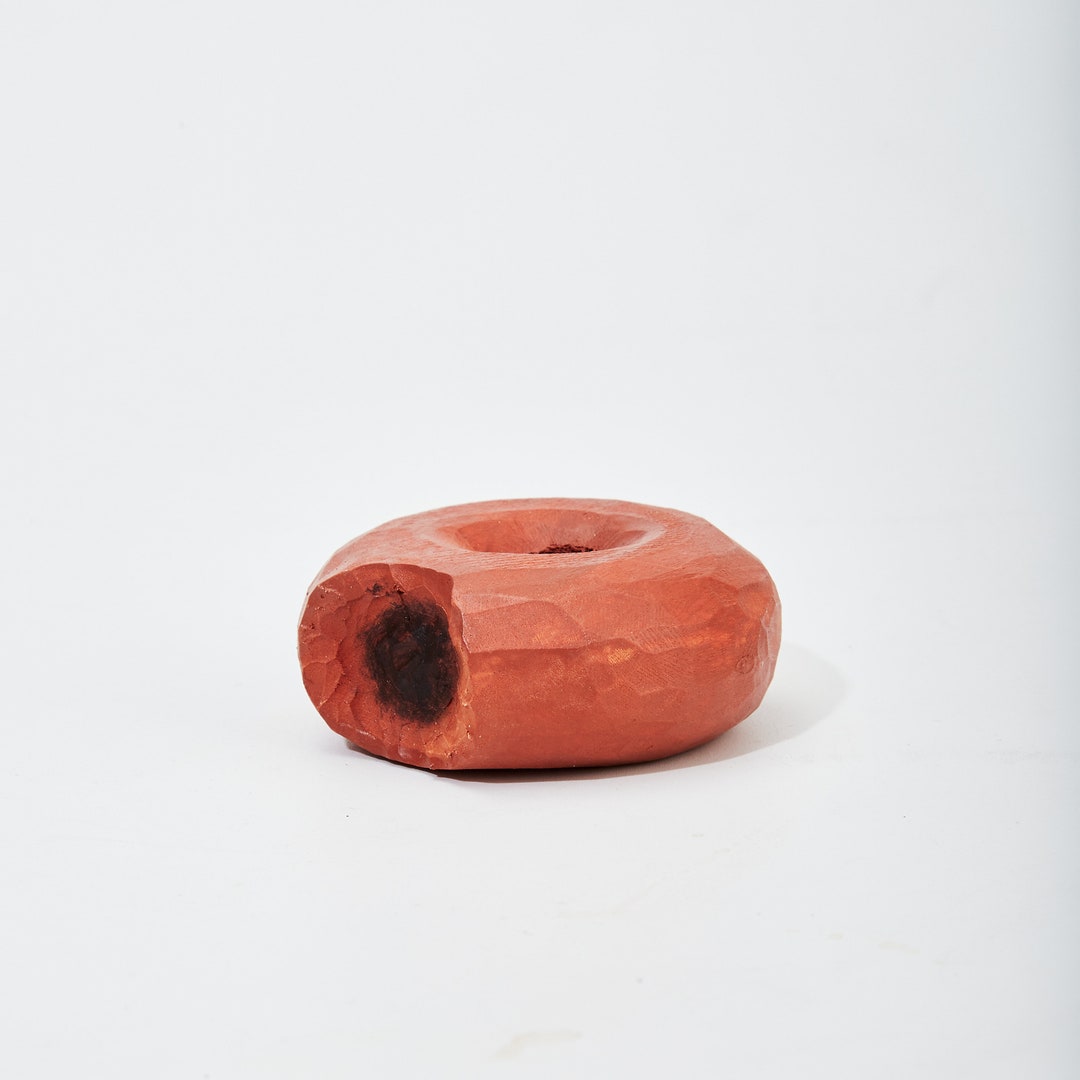 Dodi Carved Wooden Chocolate Donut | Wooden Figurines | Wooden Food ...