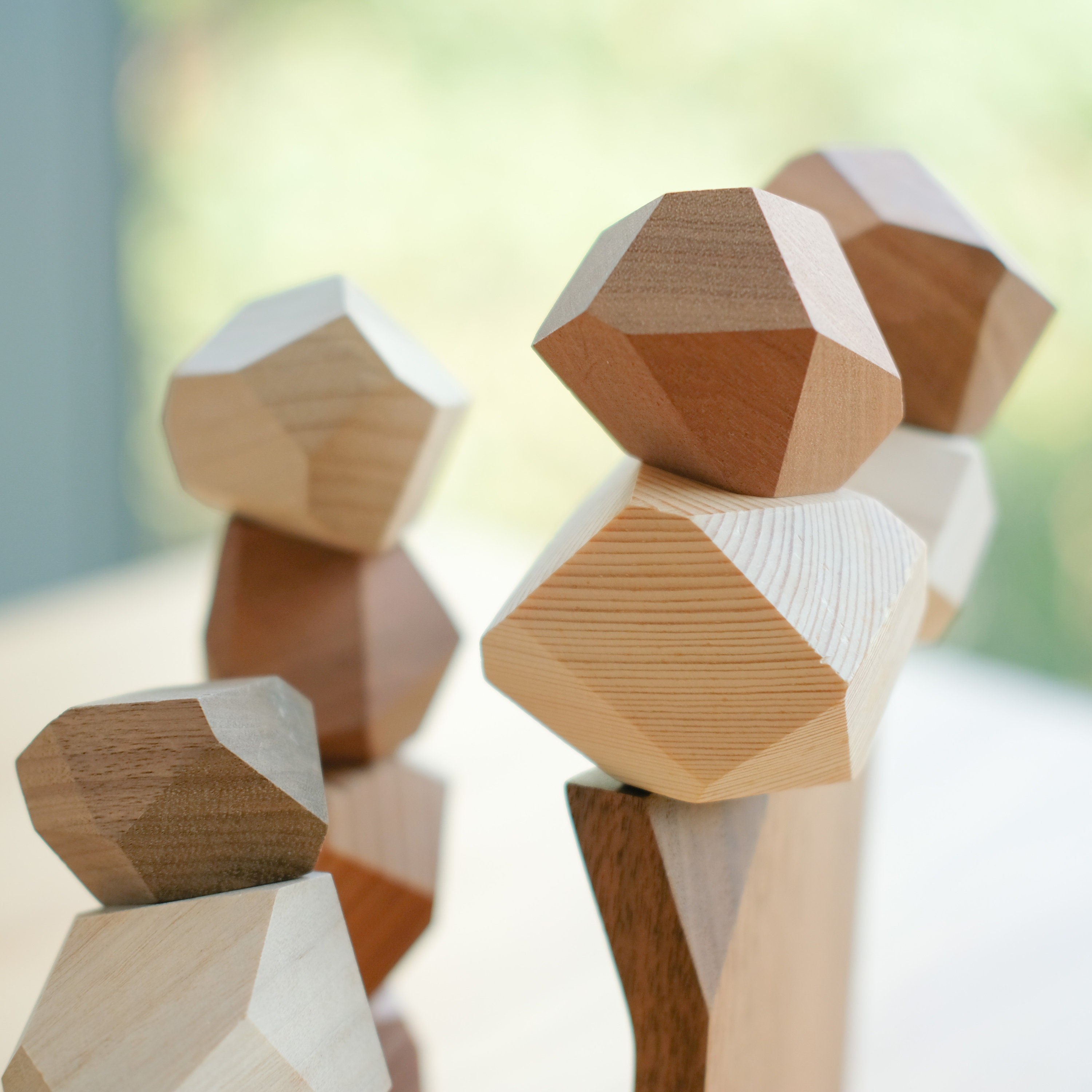 Woodas Deluxe: Natural Balancing Stones, Wood Rocks, Wood Stone, Pile ...
