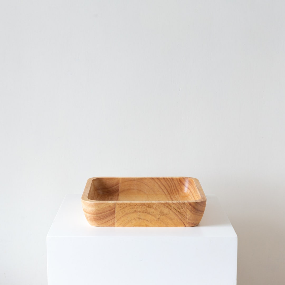 Japanese Rubber Wood Multifunctional Tray, Wooden Desk Tray, Modern ...