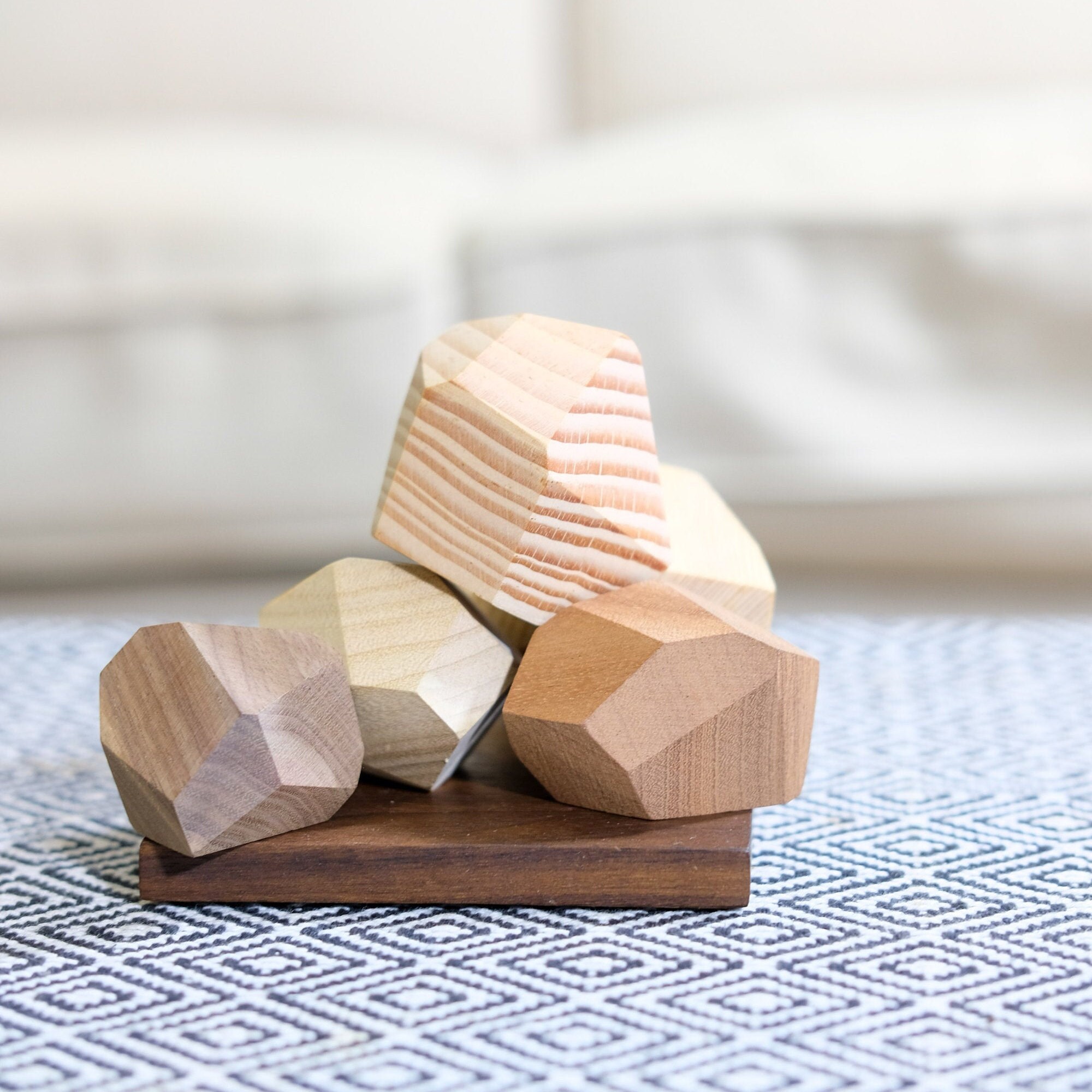 Woodas Deluxe: Natural Balancing Stones, Wood Rocks, Wood Stone, Pile ...