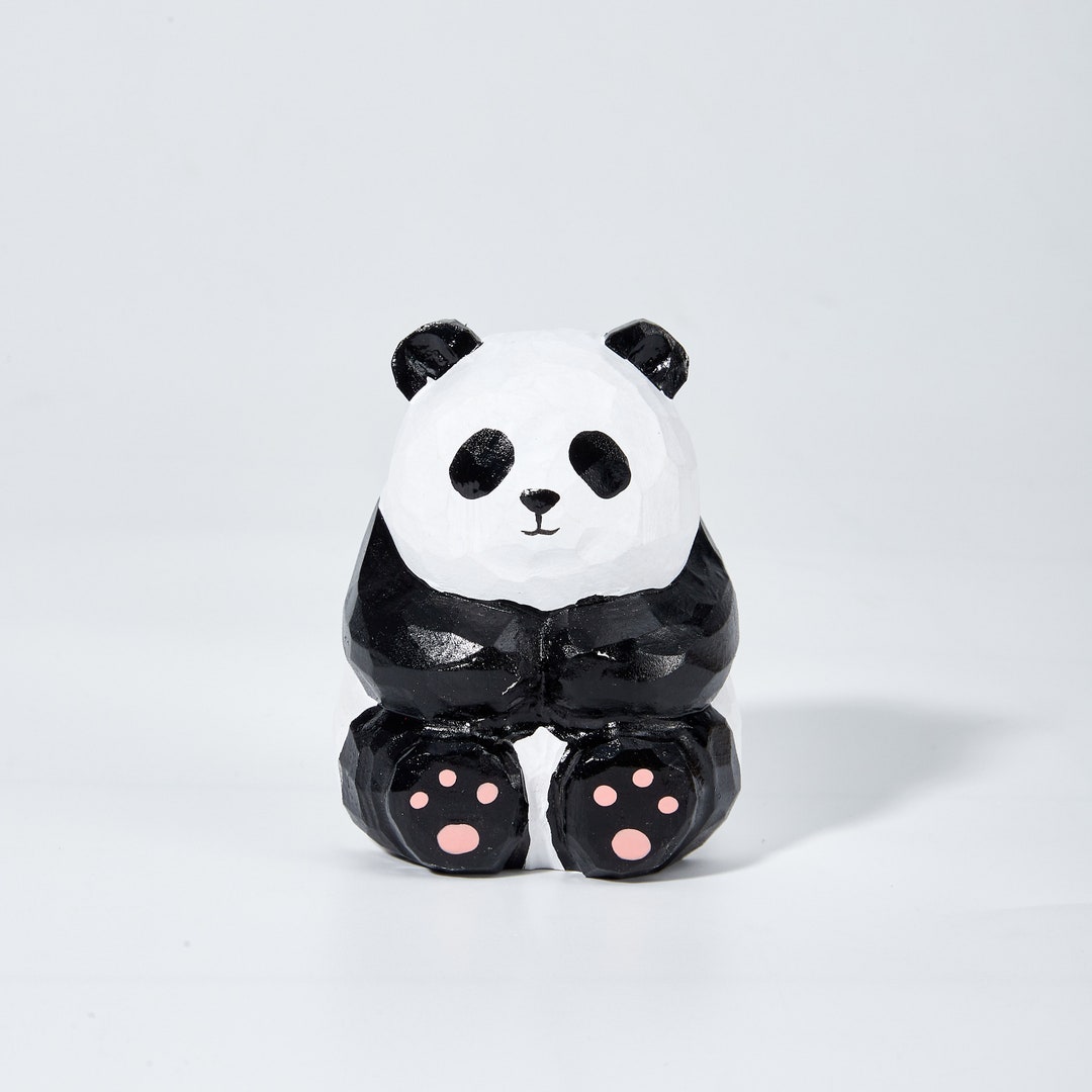 Heiwa Carved Wooden Panda | Wooden Figurines | Wooden Animal | Home ...