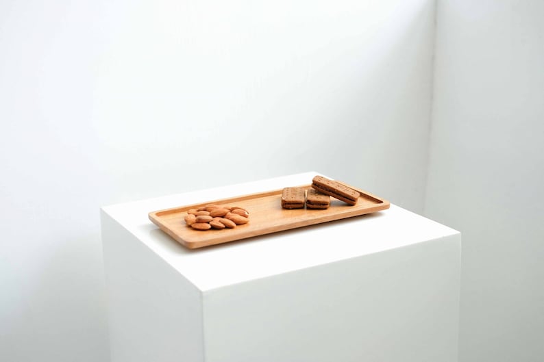 Japanese Walnut Wooden Tray, Rectangle Coffee Serving Tray, Walnut ...