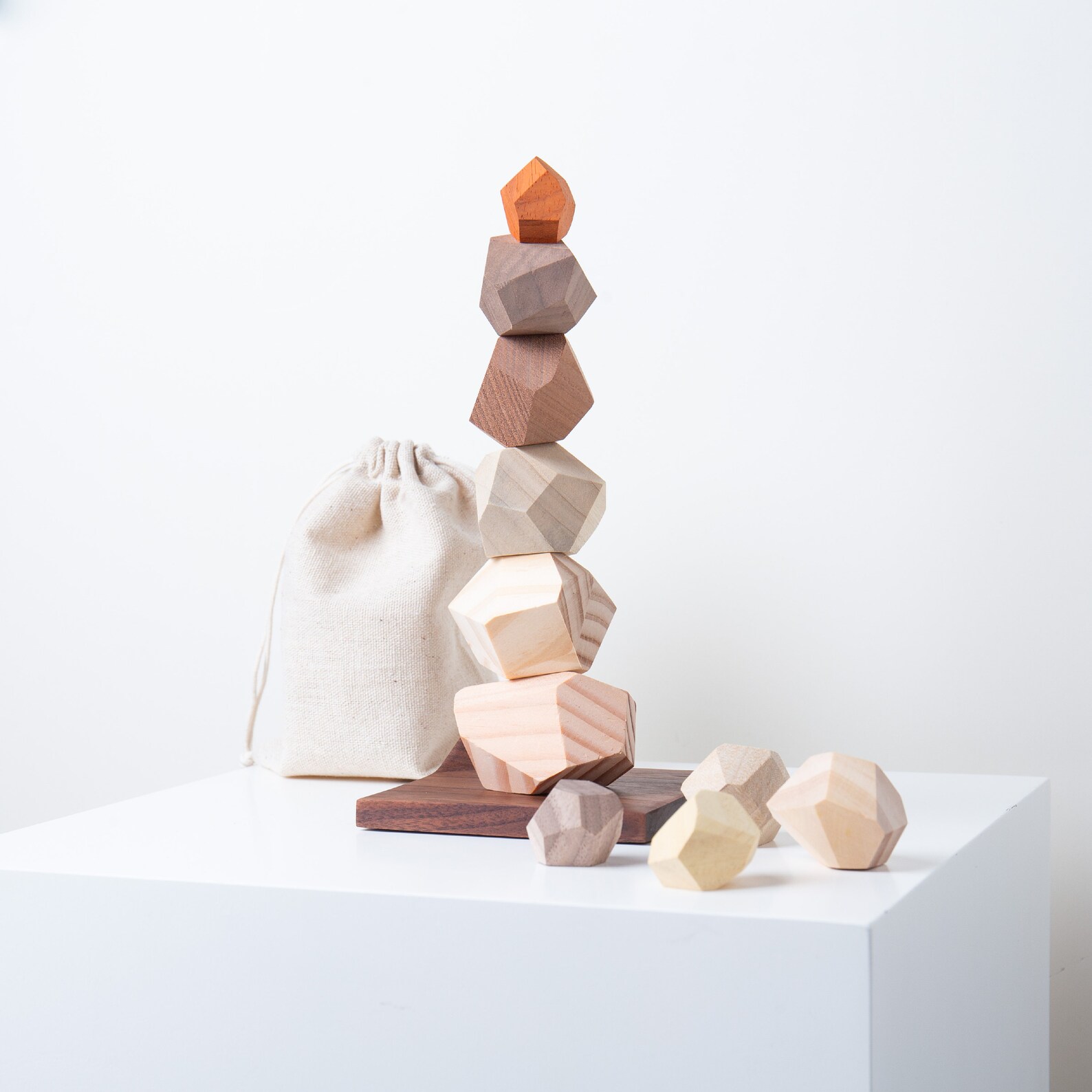 Woodas Deluxe: Natural Balancing Stones, Wood Rocks, Wood Stone, Pile ...