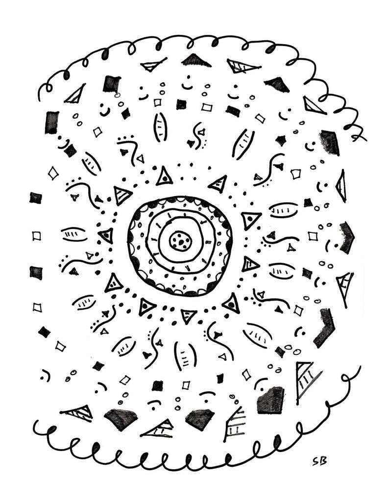 Printable Mandala Art Hand-drawn Digital Download for Home Decor - Etsy