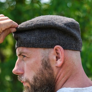 Birka Woolen Hat - Woolen Cap - Herringbone Pattern - Medieval & Viking ...