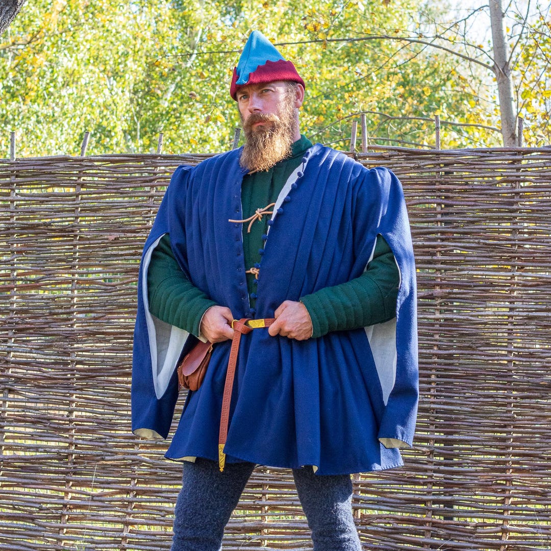 Medieval Pleated Robe Willem - Over-armor Tunic - Tabard - Knight’s ...