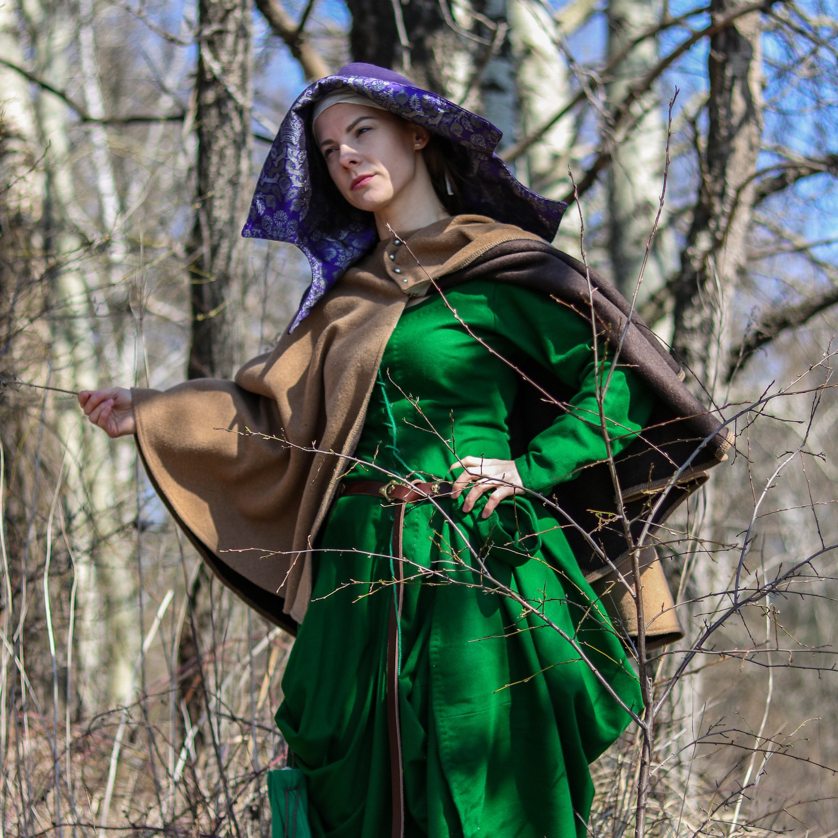 Short Circle Cloak Wool Medieval Pilgrim Cape Clothing - Etsy