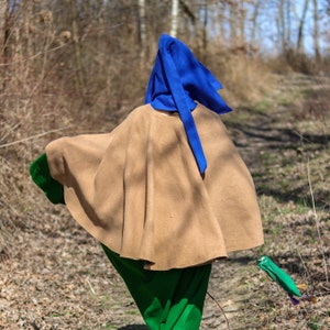 Short Circle Cloak Wool Medieval Pilgrim Cape Clothing Reenactment ...
