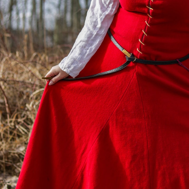 Women’s Cotte Emma - Medieval Wool Dress With Short Sleeves - Simple ...
