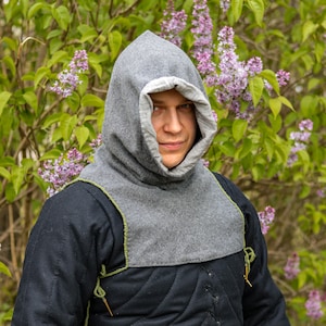 Liripipe Hood With Cords Wool & Linen 14th Century Gugel Chaperone for ...