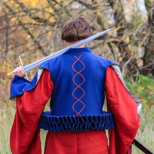 Irish Doublet Ionar With Ruff - Irish Warrior - Gaelic Bonnaght Costume ...