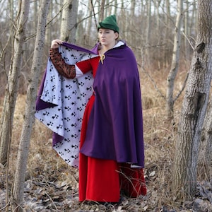 Medieval Cloak With Lining - Middle Ages & Renaissance - Woolen Cape ...