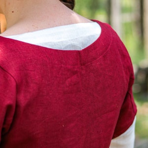 Women’s Cotte Emma - 100% Linen - Medieval Kirtle With Short Sleeves ...