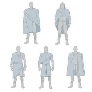 Viking Shawl - Wool Ruana - Wrap Cloak - Historical Celtic-inspired ...