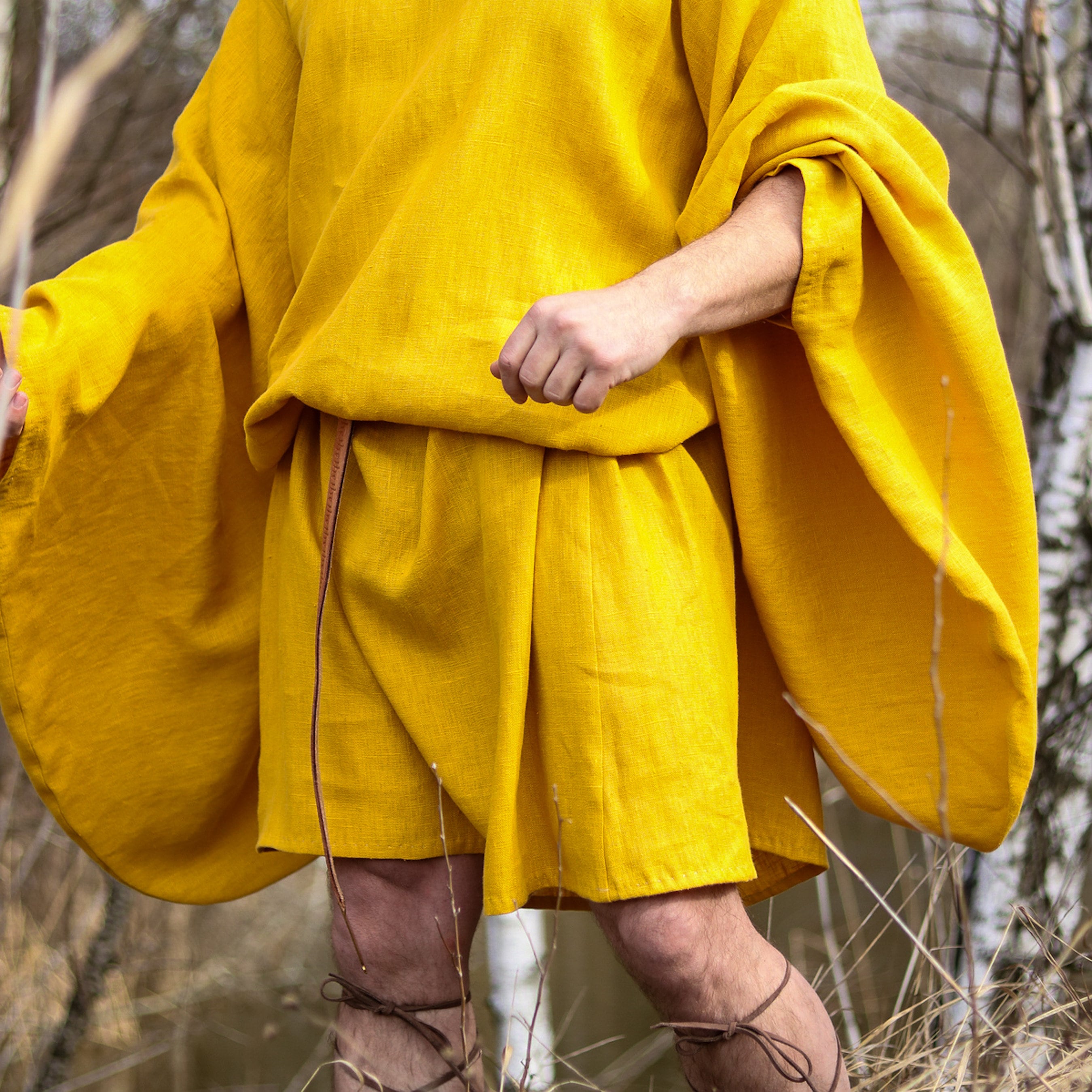 Irish Lèine Irish Renaissance Linen Smock Gaelic Shirt Irish Kern ...