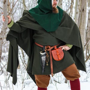 Viking Shawl - Wool Ruana - Wrap Cloak - Historical Celtic-inspired ...
