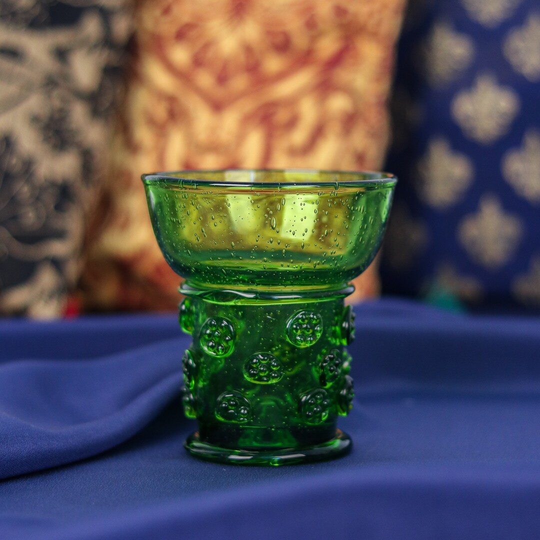 Fructus Glass in Green Goblet for Water, Wine, Juice Vintage Design ...