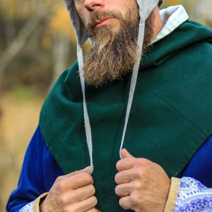 Linen Coif - Medieval Headwear for Men - Reenactment & LARP Cap ...