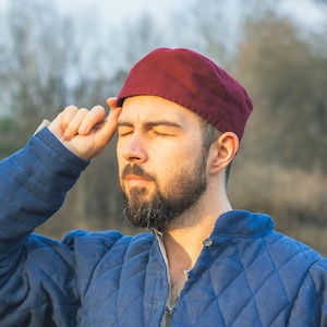 Birka Woolen Hat - Medieval & Viking Wool Round Cap - Basic Medieval ...