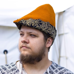 Bycocket Hat Robin Hood - 100% Wool - Medieval Headwear for Men and ...