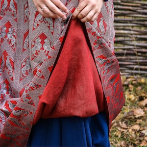 Patterned Surcote Lili - Overgown - Medieval Brocade Overdress ...