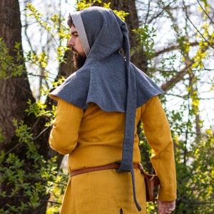 Liripipe Hood - Wool - Linen Cowl - 14th & 15th Century - Gugel ...