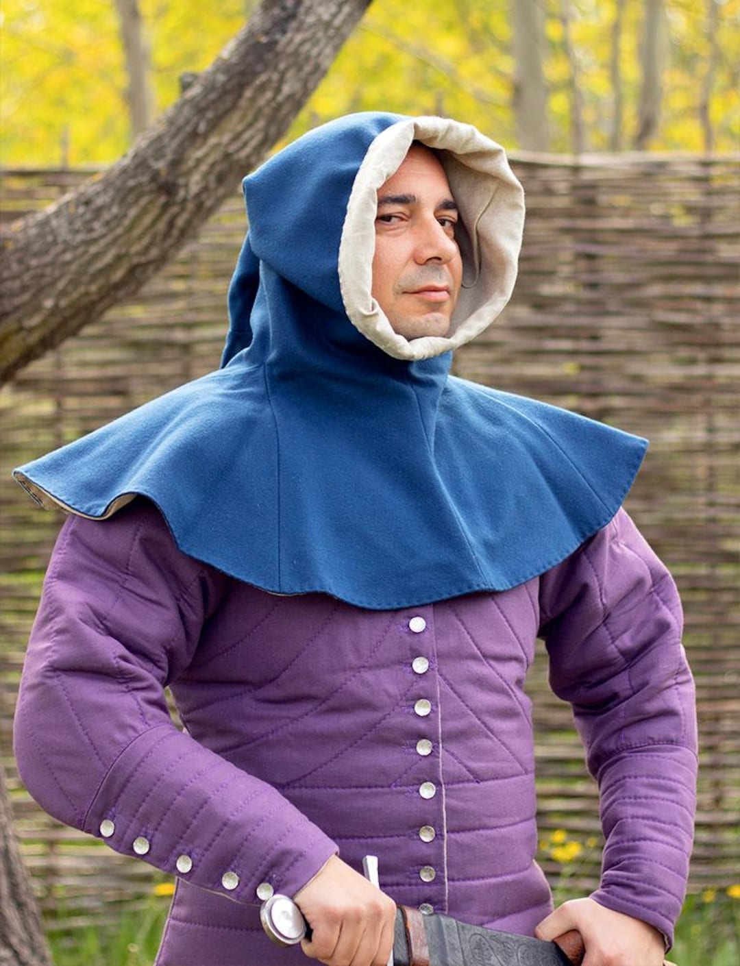 Liripipe Hood - Wool - Linen Cowl - 14th & 15th Century - Gugel ...