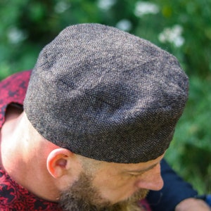 Birka Woolen Hat - Woolen Cap - Herringbone Pattern - Medieval & Viking ...