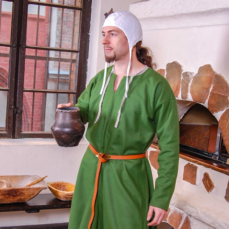 Wool Cotte for Men - 13th & 14th Century Woolen Kirtle - Medieval Tunic ...