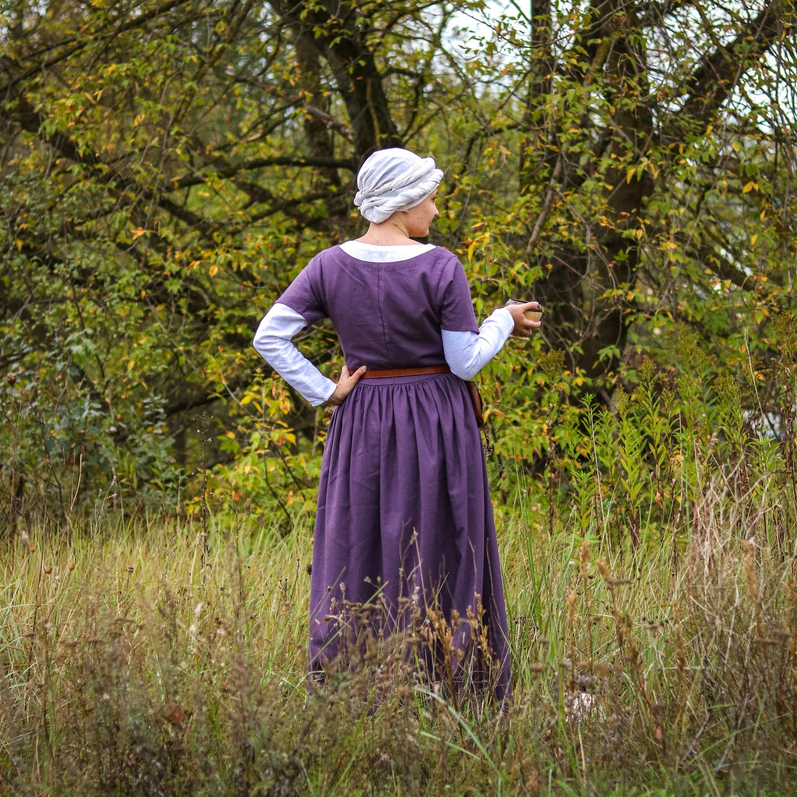 Cotte Simple Eve - 100% Linen - Work & Everyday Medieval Kirtle - Short ...