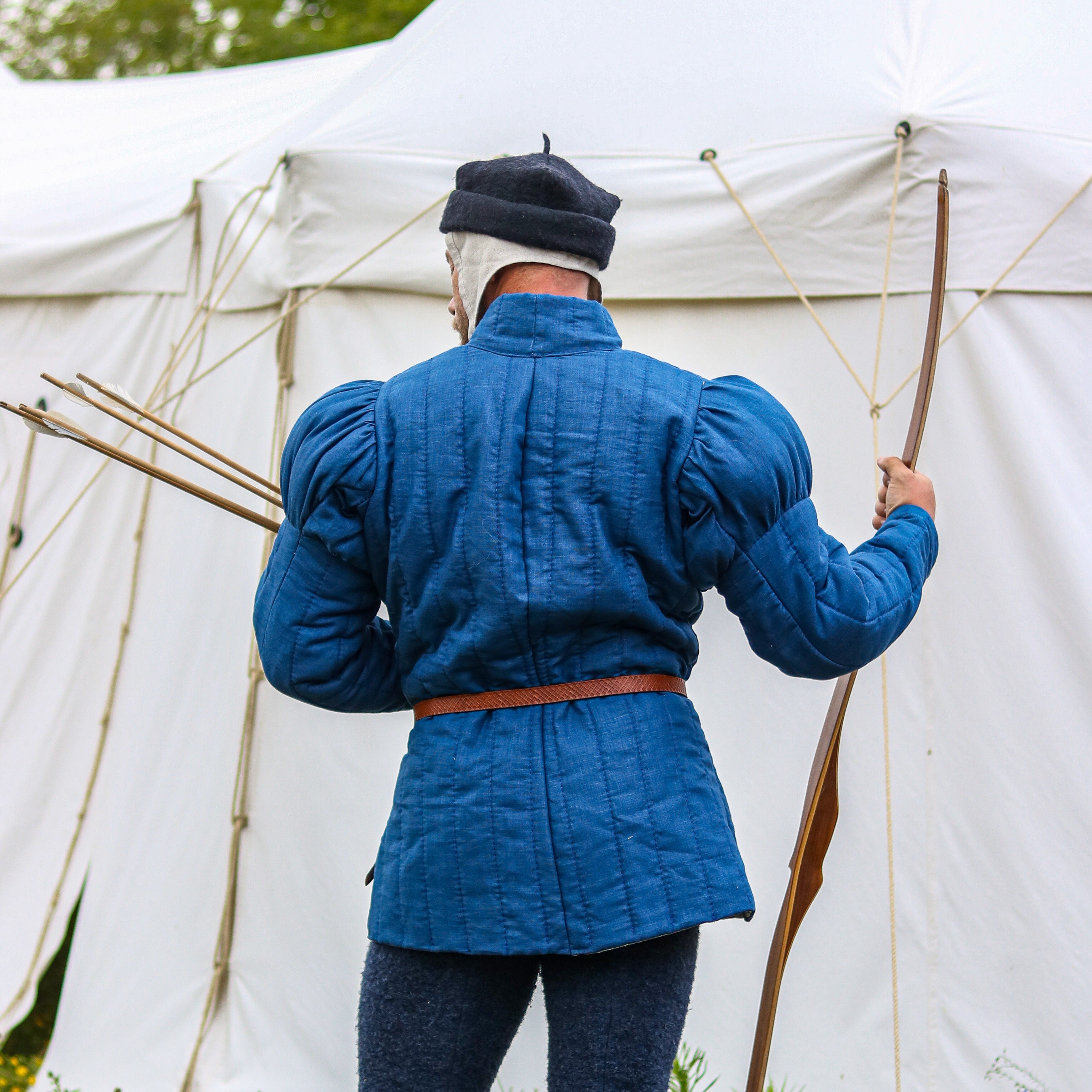 Linen Archer's Gambeson - 15th Century - Authentic Late Medieval ...
