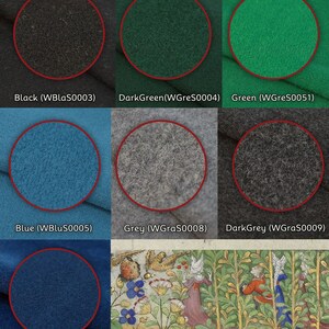 Womens Liripipe Cowl Wool and Linen Medieval Hood With A Pattern 14th ...